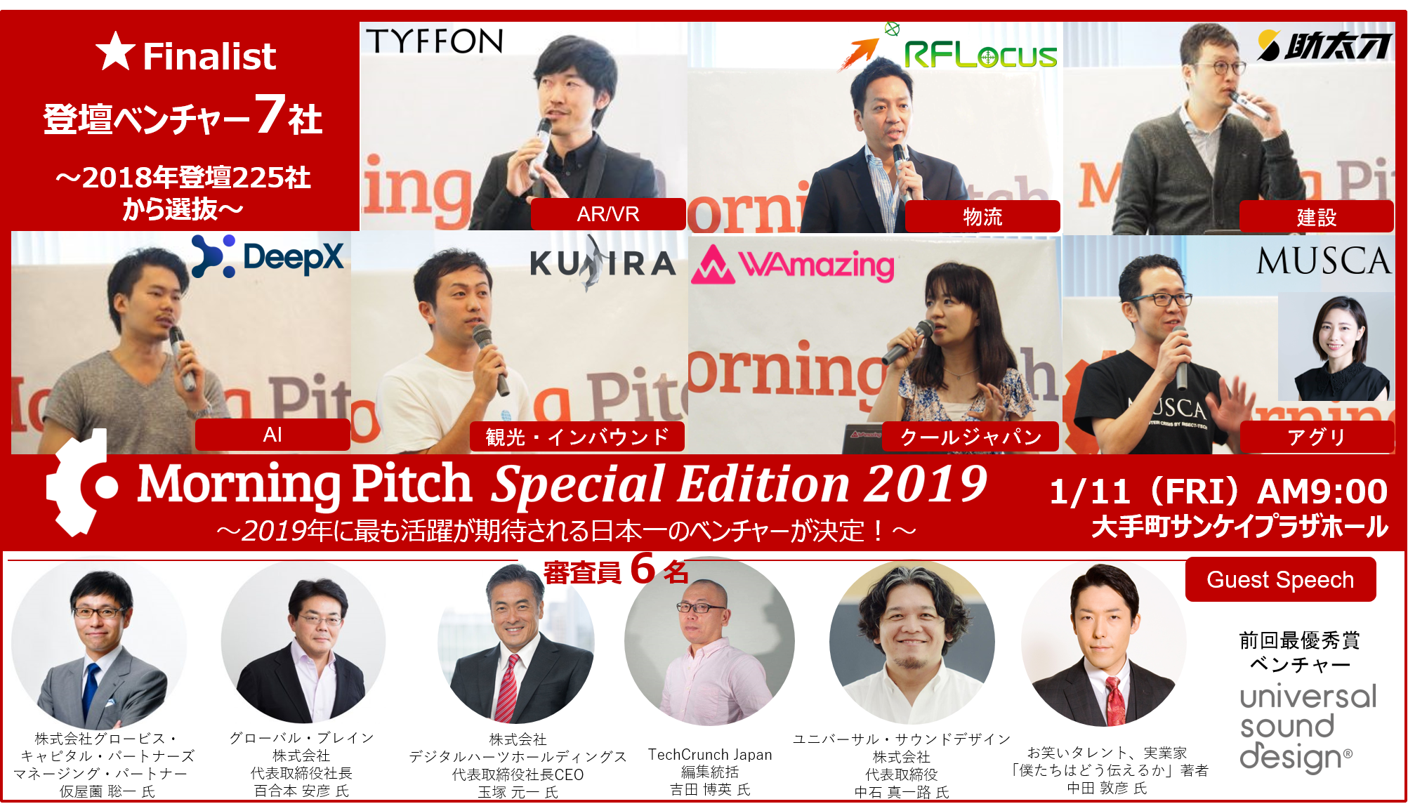 1/11(金) Morning Pitch Special Edition 2019（年始特別版）審査員のご紹介 « Morning Pitch